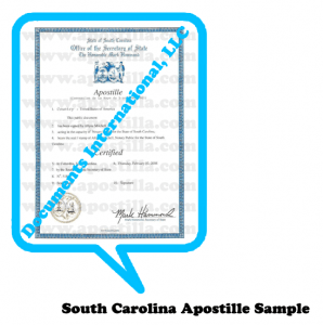 South Carolina Apostille | Apostilla.com